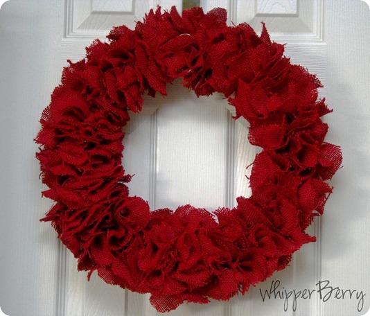 {Tutorial} Red Burlap Wreath